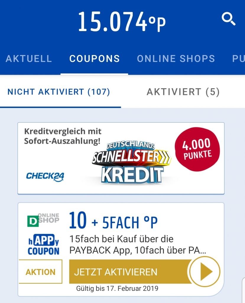 Mit der PAYBACK APP keine Coupons mehr verpassen