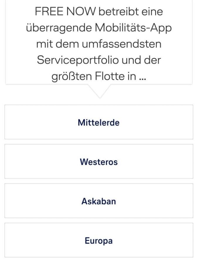 FREE NOW App-Quiz: Gewinne 3.000 Meilen - Upgrade Guru