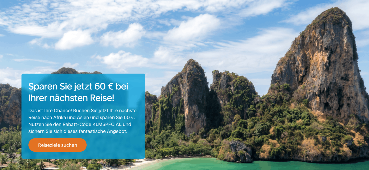 KLM Gutschein mit 60 Euro Rabatt - Upgrade Guru